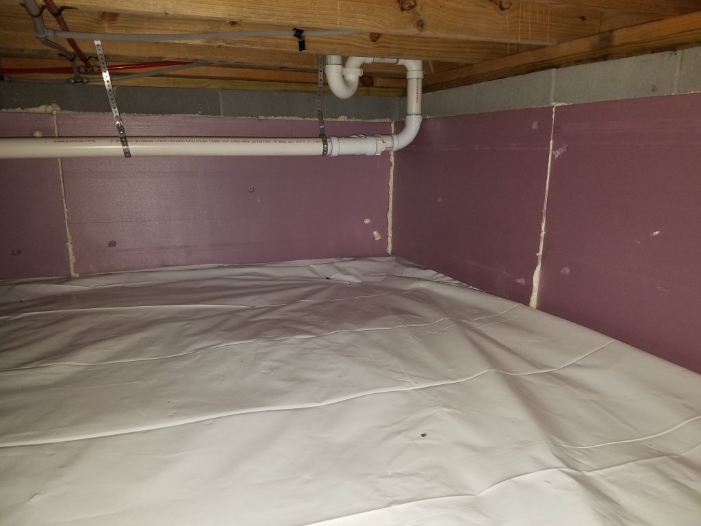 Conditioned Crawlspace for Messex's Home Installed
