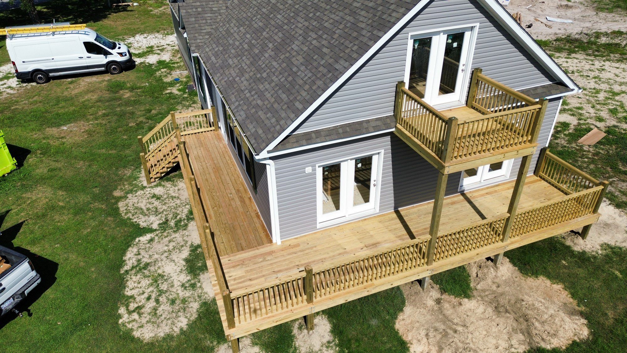 Wrap Around Deck & Second Story Deck Complete!