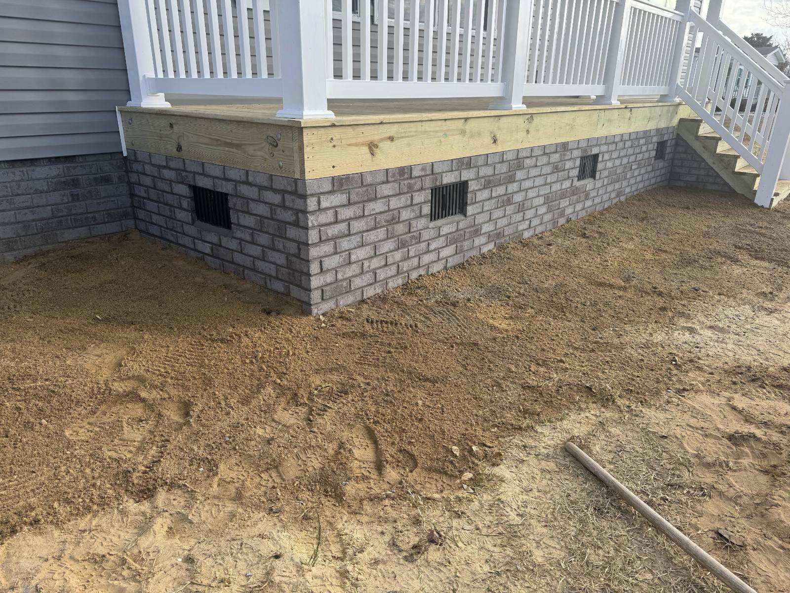 Brick Wrapped Porch Complete!